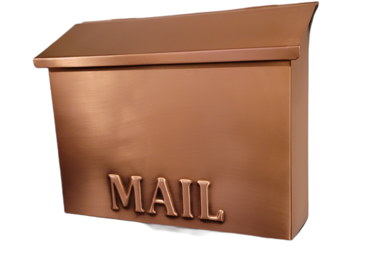 Large Flush Mount Copper Mailbox | CU-COPPER DESIGN