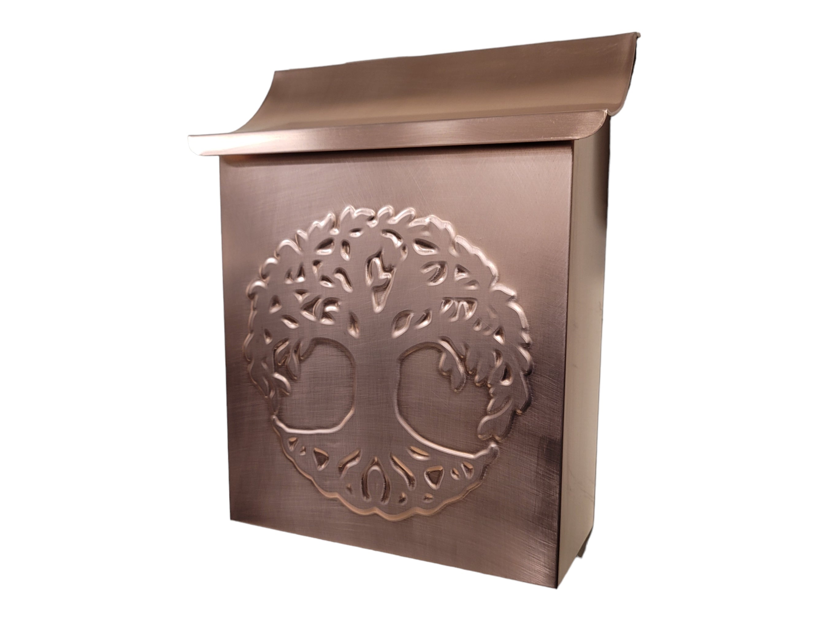 Flush Mount vertical Copper Mailbox | CU-COPPER DESIGN