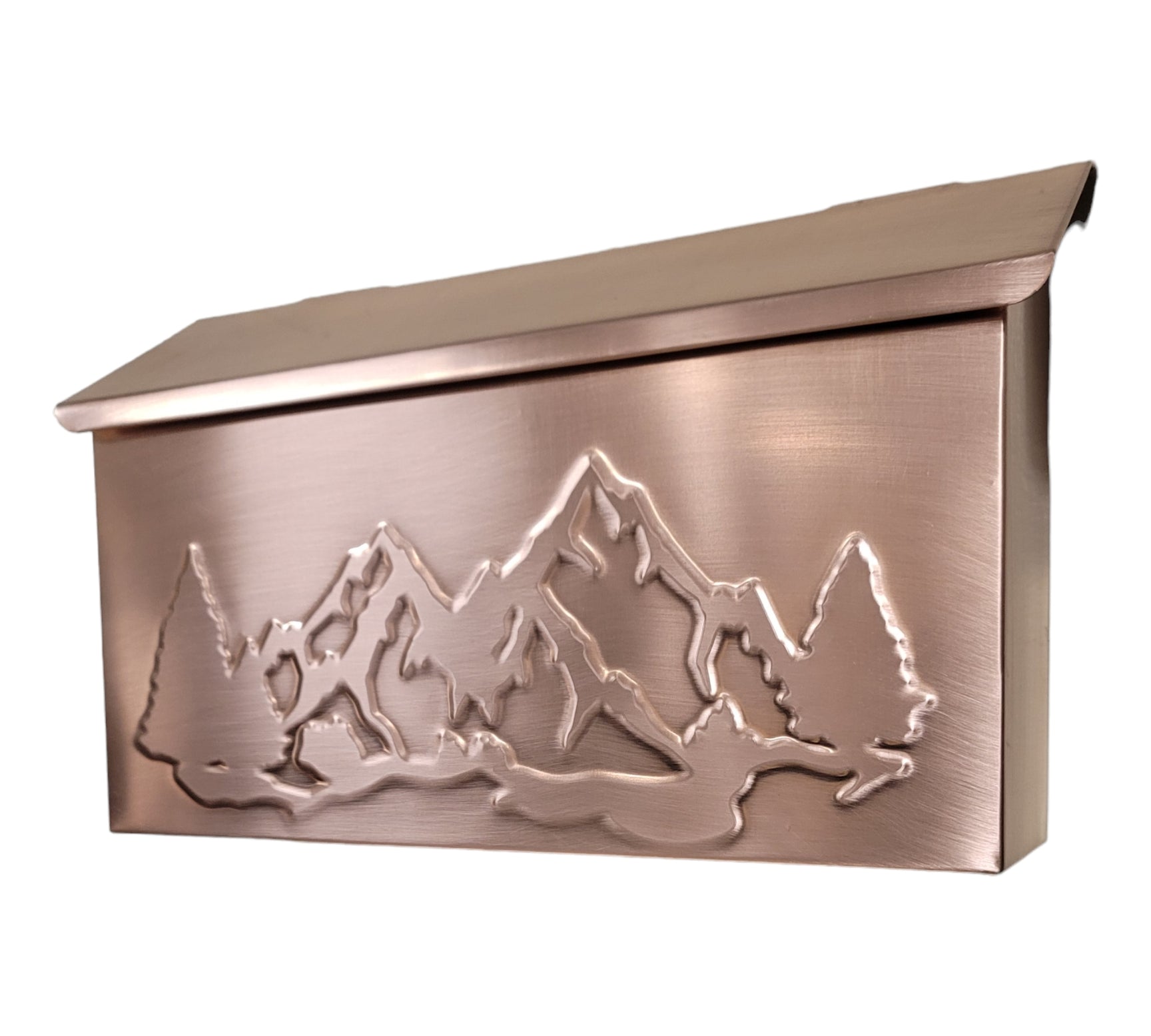 Flush Mount vertical Copper Mailbox | CU-COPPER DESIGN