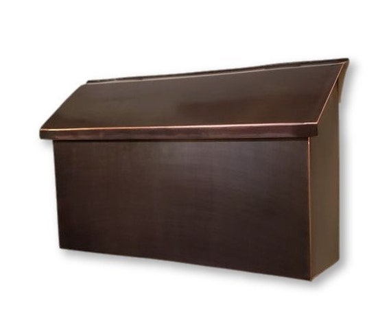 Wall Mount Patina Copper Mailbox | CU-COPPER DESIGN