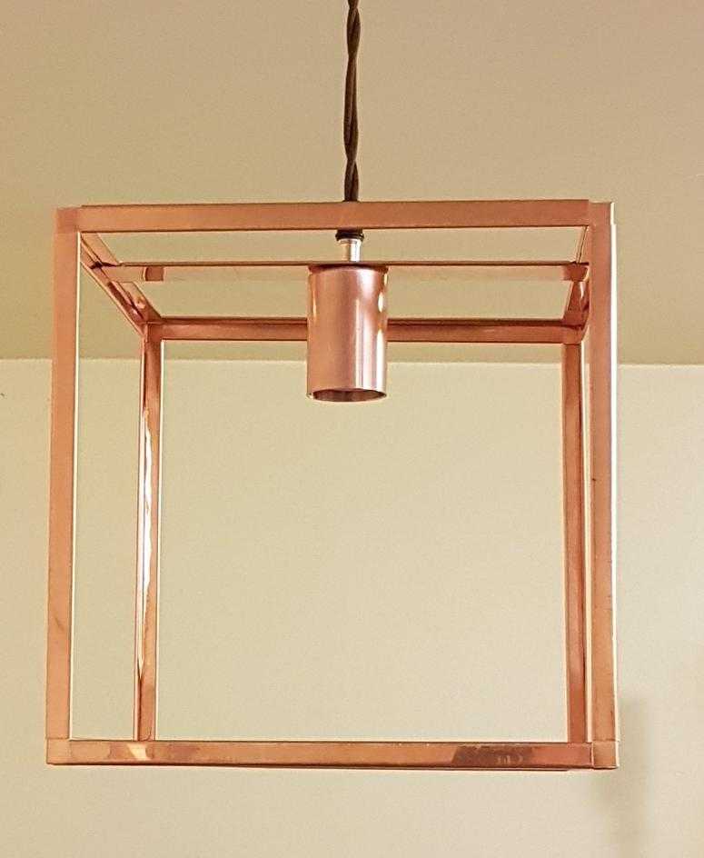 Cube copper pendant light | CU-COPPER DESIGN