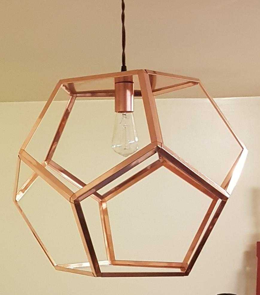 Dodecahedron Copper pendant light | CU-COPPER DESIGN