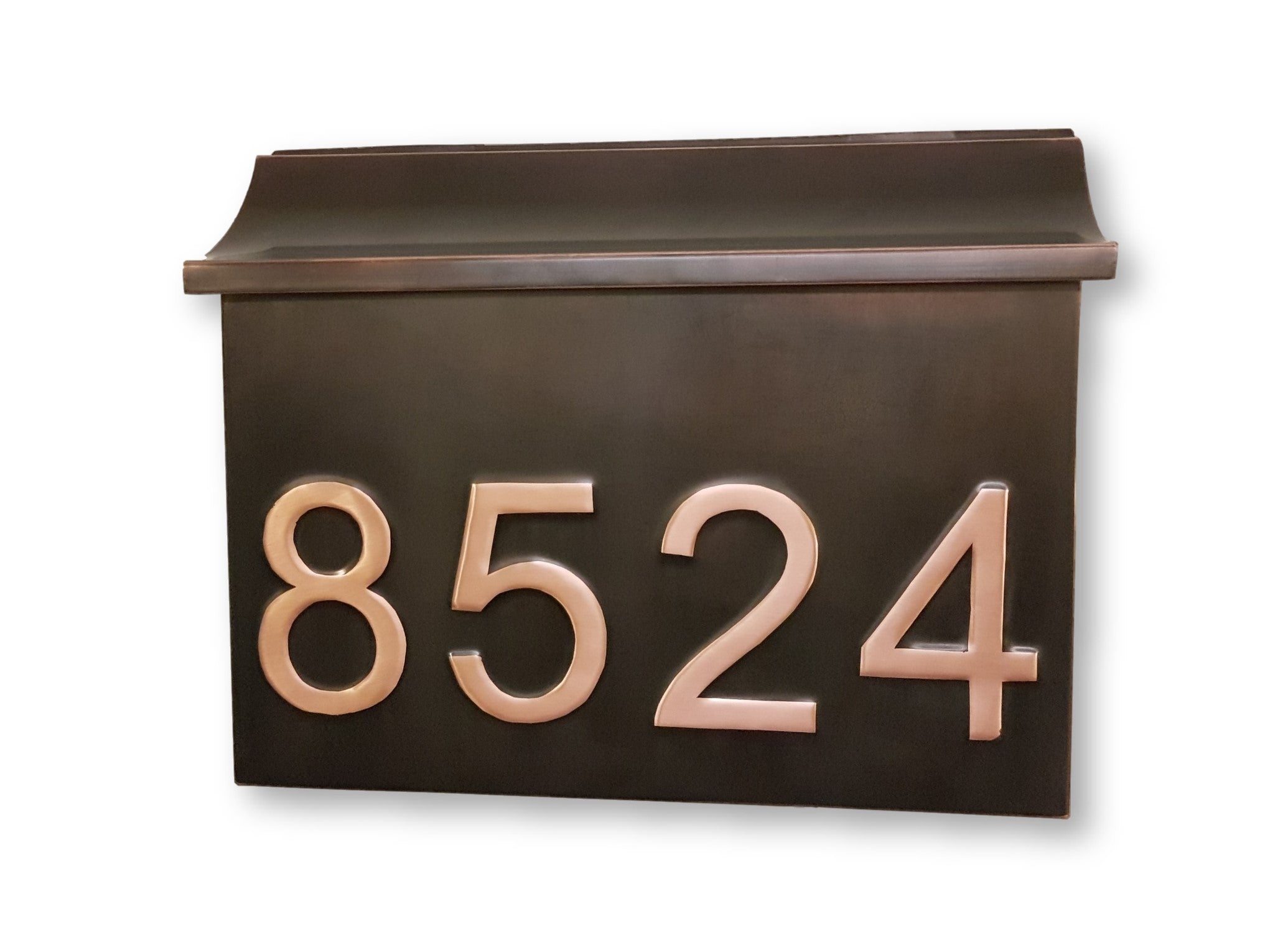 Buy LG Wall Mount Numbered Patina Copper Mailbox | Cu-Copper Design ...