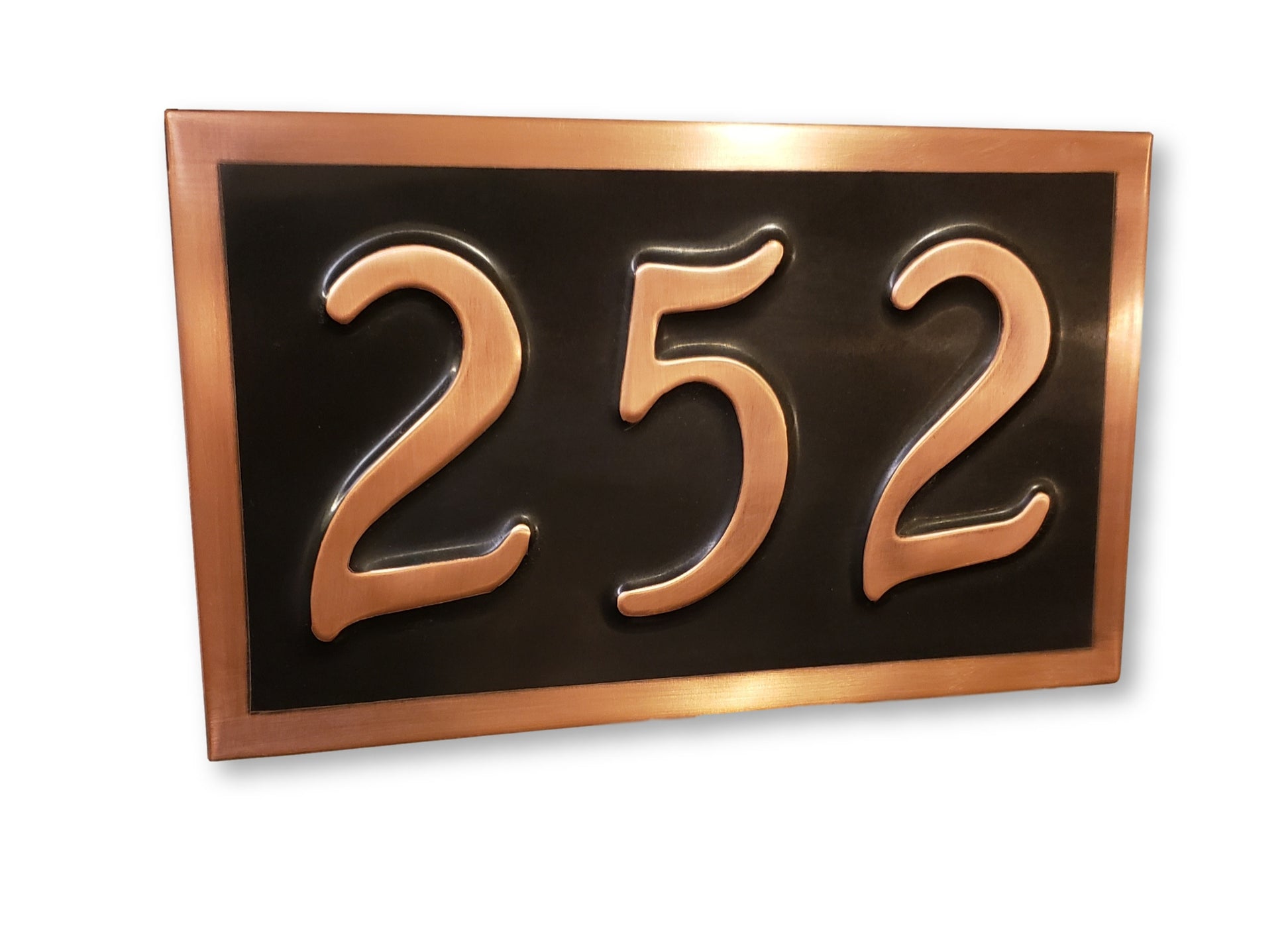 Real patina copper Address Plaque House 3 numbers | CU-COPPER DESIGN