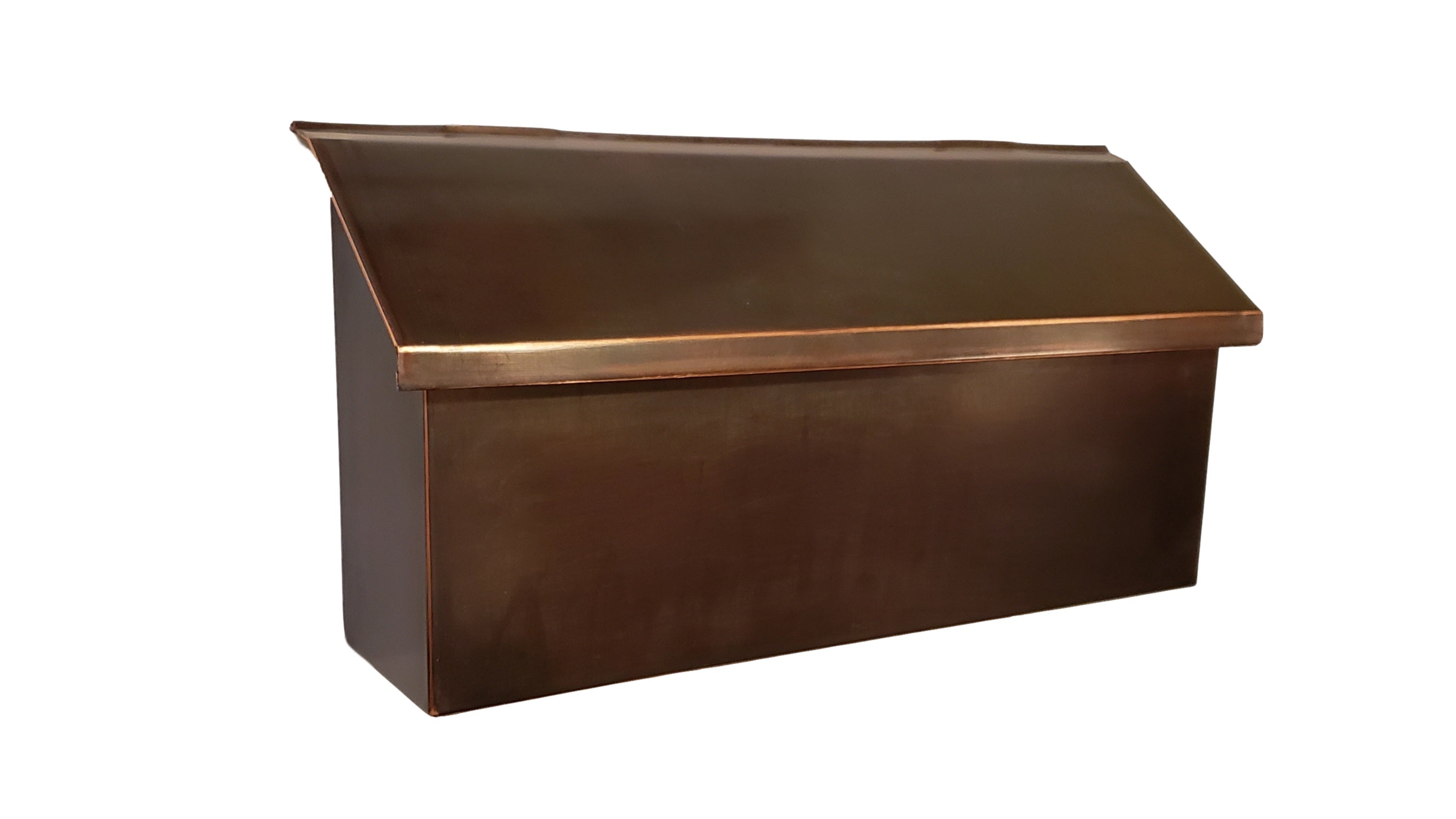 Wall Mount Patina Copper Mailbox | CU-COPPER DESIGN