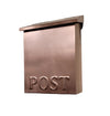 Large Flush Mount vertical patina Copper Mailbox | CU-COPPER DESIGN