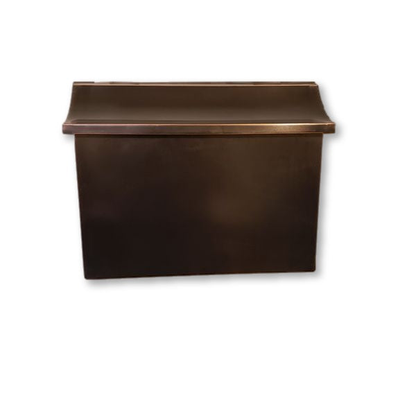 Large Flush Mount Patina Copper Mailbox | CU-COPPER DESIGN